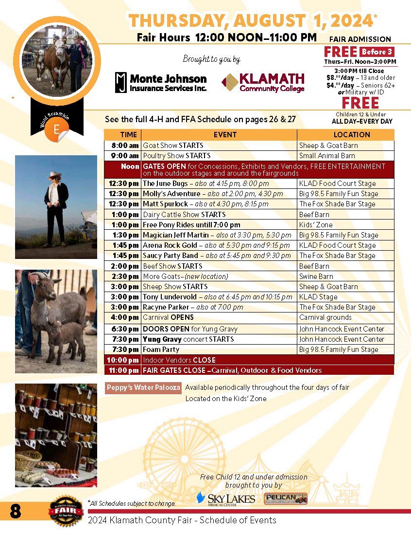 Klamath County Fair - Klamath Eats! Food Trucks, Menus, Locations & More!